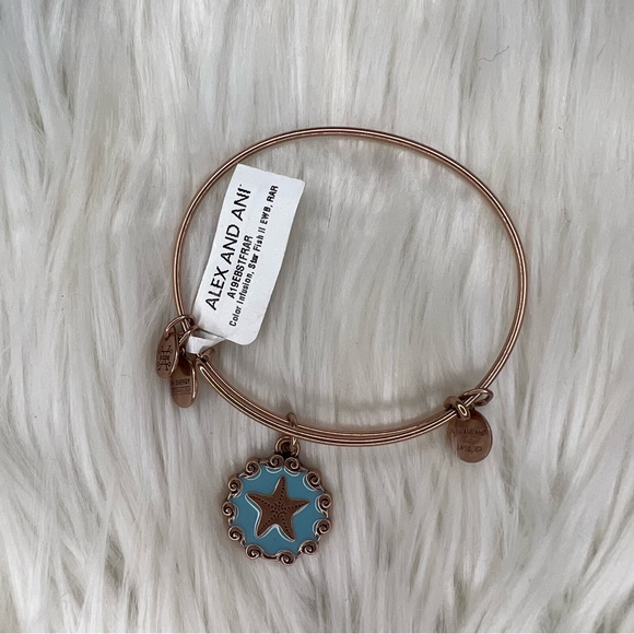 Alex and Ani | Jewelry | Alex And Ani Rafaelian Rose Gold Color Infusion Starfish Charm Bangle ...